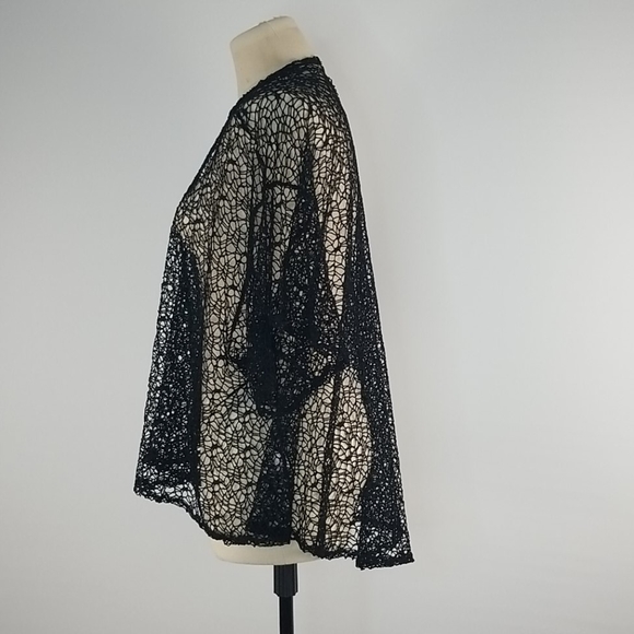 a.gain | Jackets & Coats | Again Black Mesh Coverup Jacket | Poshmark